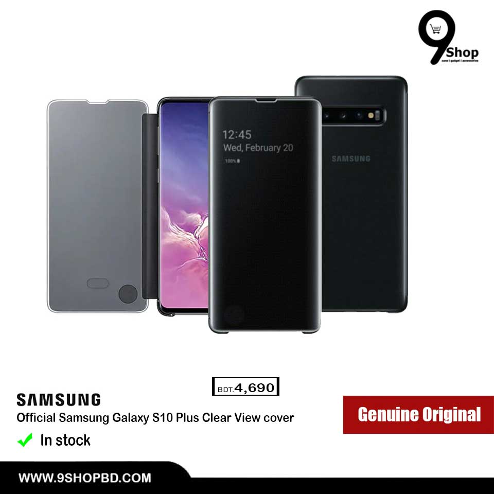 Official Samsung Galaxy S10 Plus Clear View Standing Case – 9Shop